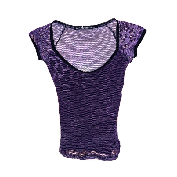 Lip Service | Tops | Lip Service Fashist Fishnet Purple Top | Poshmark